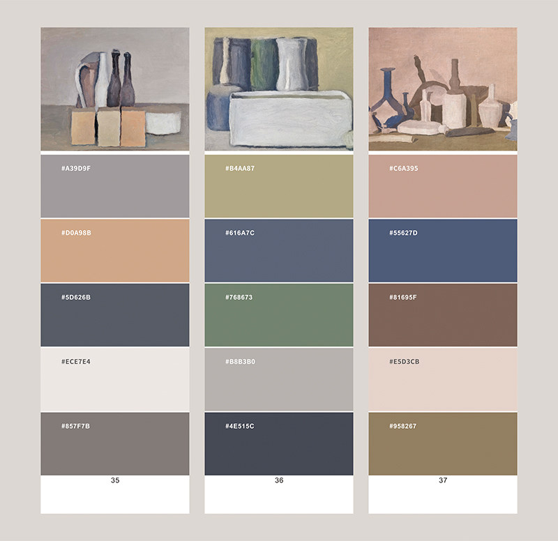 Cartella Colori Morandi | Sistema Di Colori Per Pittura A Olio ...