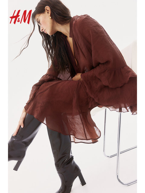 HM2025 Spring New Women's Ruffle Dress 1273151