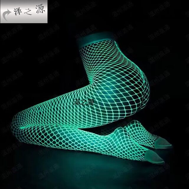 White luminous pantyhose, ultra-thin women's fishnet stockings, mid ...