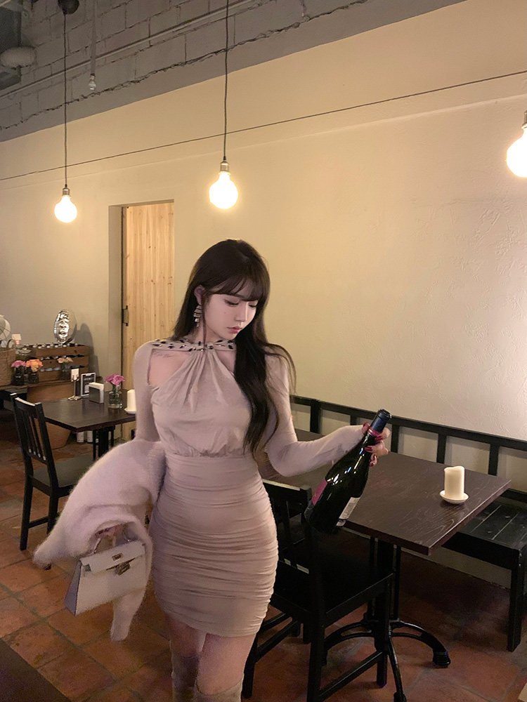 Liuu Hehe Agu Greek style halter neck strap top for women in autumn ...