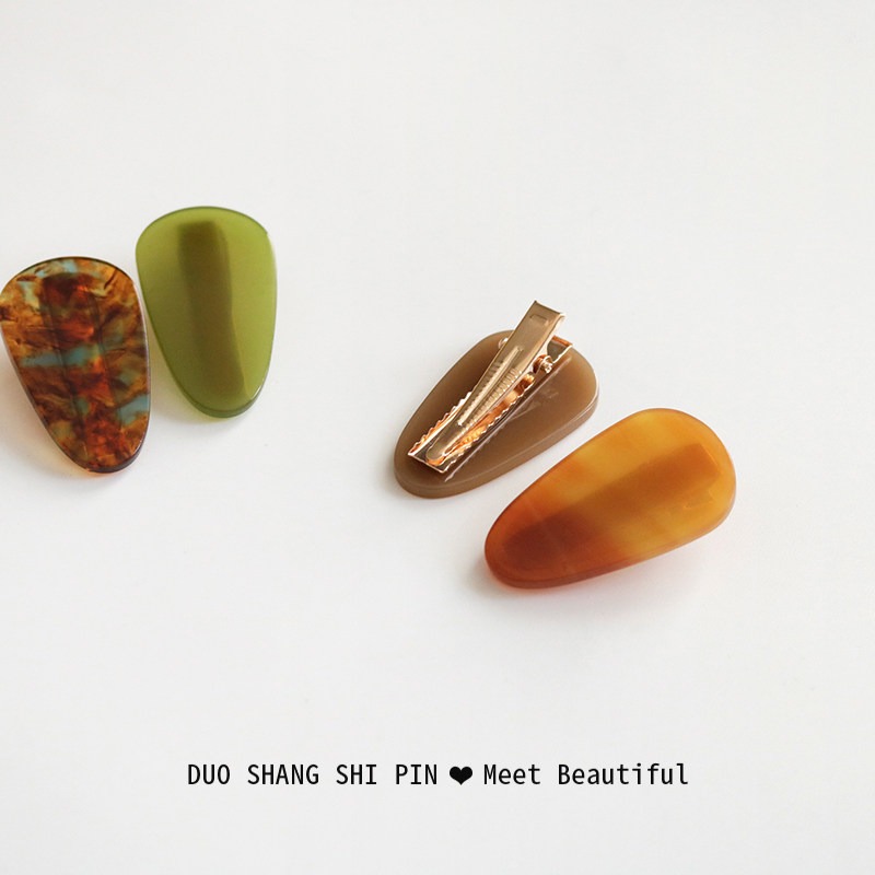 2 packs ~ water drop acetic acid cute hairpin set temperament simple ...