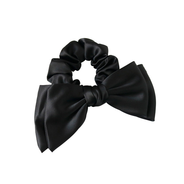 Japanese and Korean satin black bow large intestine rope head rope ...