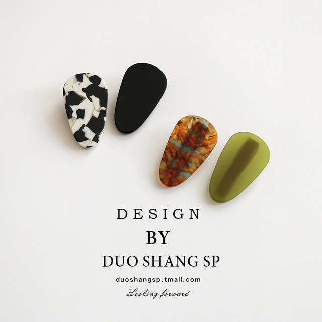 2 packs ~ water drop acetic acid cute hairpin set temperament simple ...