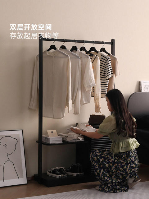 Aidijia Tutu coat rack solid wood clothes rack floor-standing bedroom ...