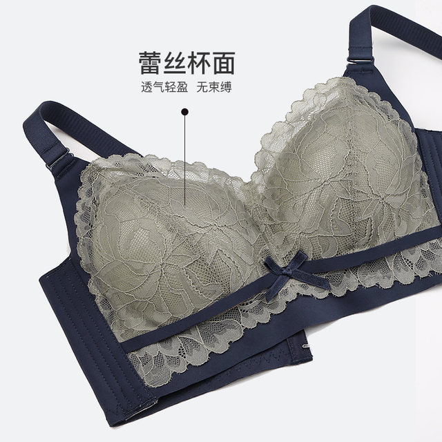 Runwei Underwear Women's Thin Breathable Wire-Free Large Breast ...