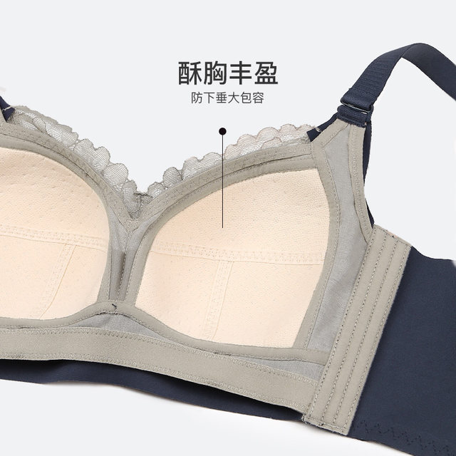 Runwei Underwear Women's Thin Breathable Wire-Free Large Breast ...