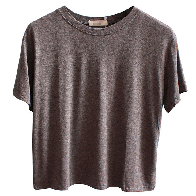 Juan Xidie simple modal t-shirt women's versatile short solid color ...