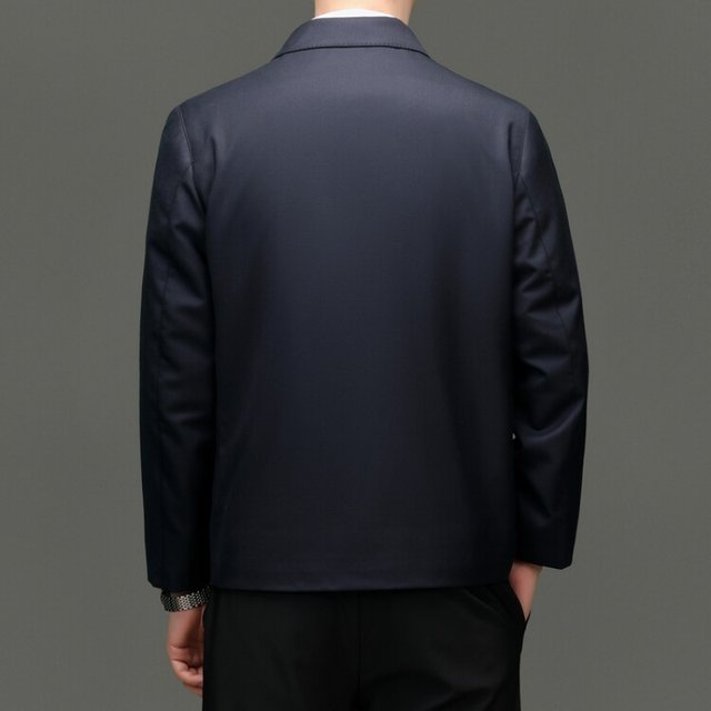Spring and Autumn Sheep Wool Jacket Contains Silk High-end New Lapel ...