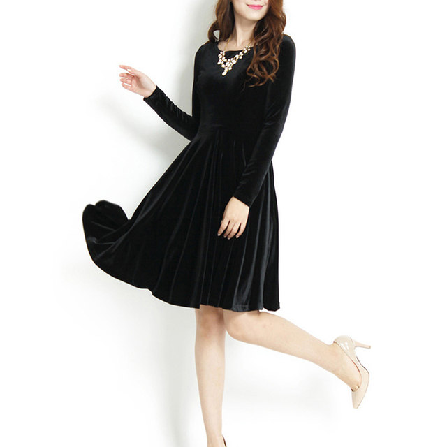 Yingkeren autumn and winter new large size slim fit large swing waist ...