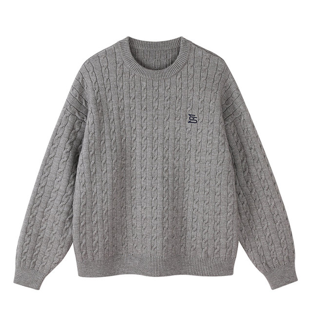 MATCHASTORY Matcha Story Retro Twist Loose Couple Sweater Men's and ...