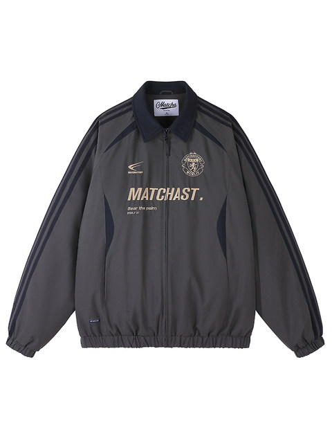 MATCHA STORY Matcha Story Color-blocked Embroidered Lapel American ...