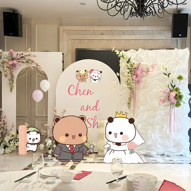 The engagement layout decoration stroke one or two cloth KT board full ...