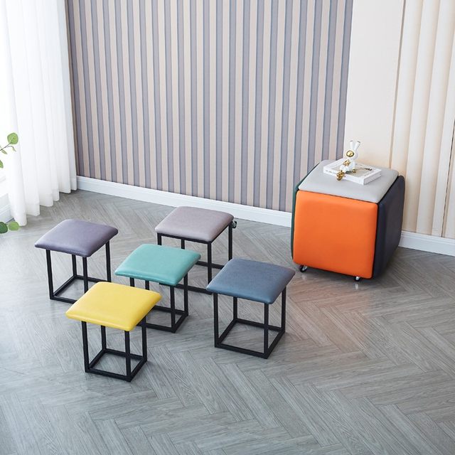 Rubik's cube combination stool household dwarf stool multi -functional ...