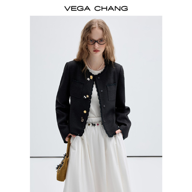 VEGACHANG small fragrant style short coat for women 2024 new autumn ...