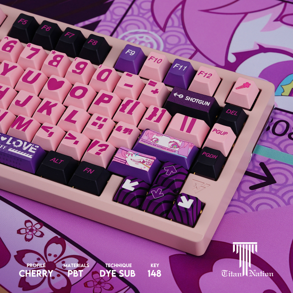 Titan Kingdom CSGO Momo Theme 148-Key PBT Mechanical Keyboard Keycaps ...