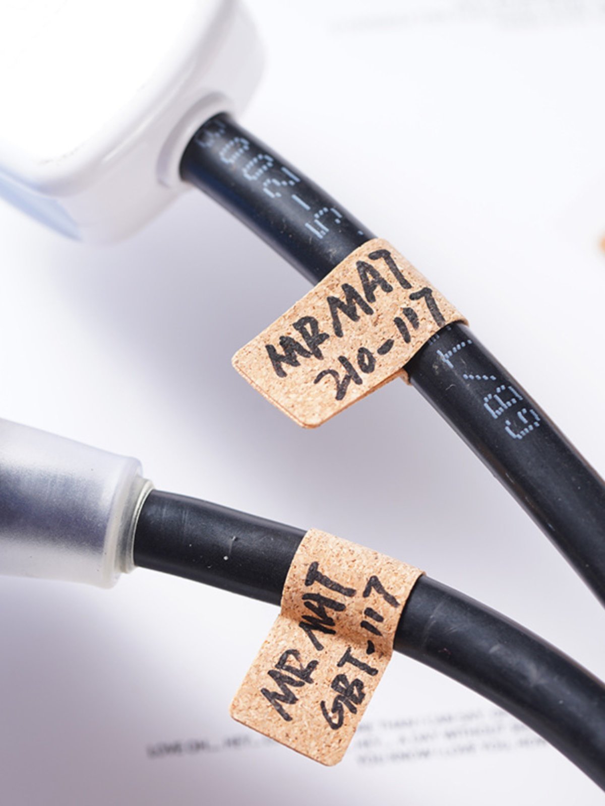 Kork-Kabelschilder - Wasserdichte Daten- und Netzwerkkabel-Kennzeichnungen