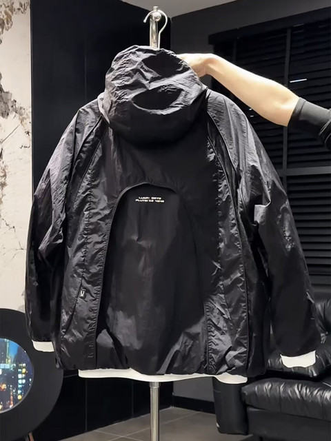 American-Style Loose Mesh Patchwork Jacket for Men, New Autumn and ...