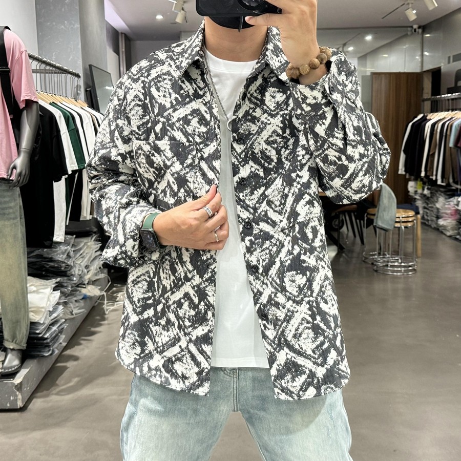 Trendy Handsome Ritty Packet Men's American lapel Wearing a tide brand ...