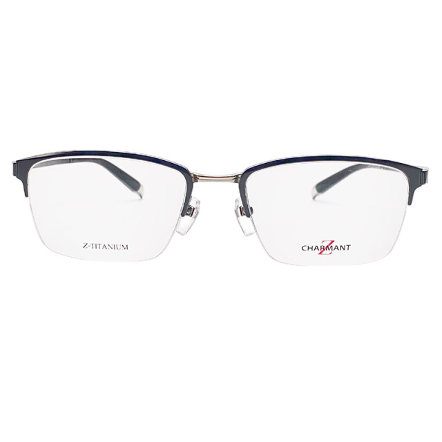 CHARMANT Charmon Z Titanium Frame Men Half Frame Business Classic Plaid ...