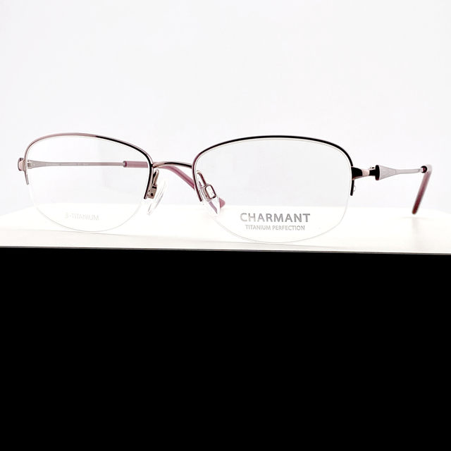 Charmant Xia Meng mirror frame women's business casual half -box titanium alloy glasses frame ...