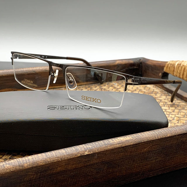 Japanese Import SEIKO SEIKO glasses half frame ultra light titanium ...