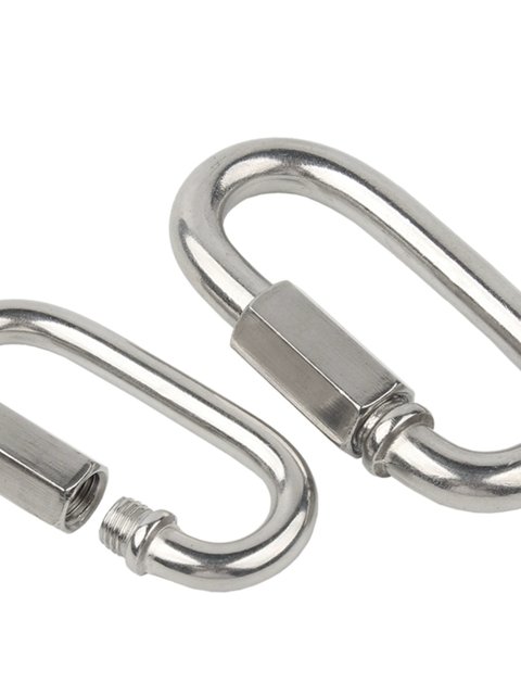 304 stainless steel quick connect ring chain buckle carabiner track ...
