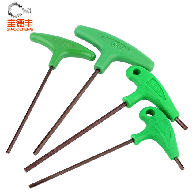 Extended T-type inner hexagonal wrench S2 hardened flat head inner ...