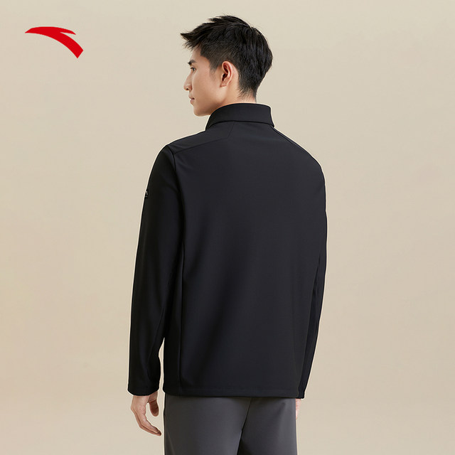 ANTA thickened knitted sports coat men's autumn and winter new stand-up ...