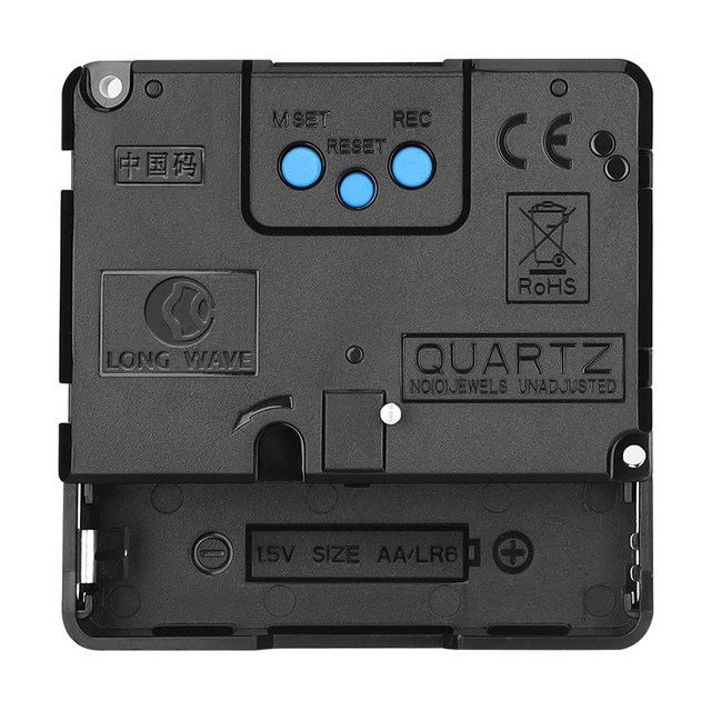 Automatic time radio wave wall clock, smart silent Chinese code living ...