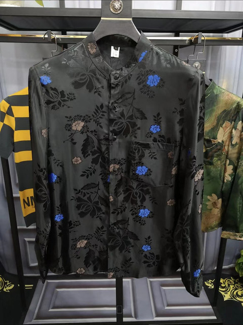 C303 Spring Men's Real Silk Tang Dynasty Chinese Wind Men's Spring Guo ...