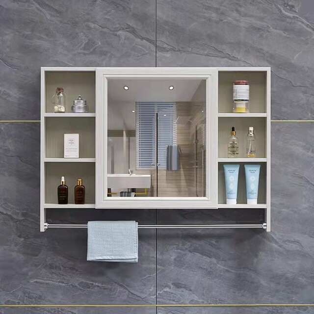 Bathroom mirror with storage rack integrated bathroom mirror toilet ...