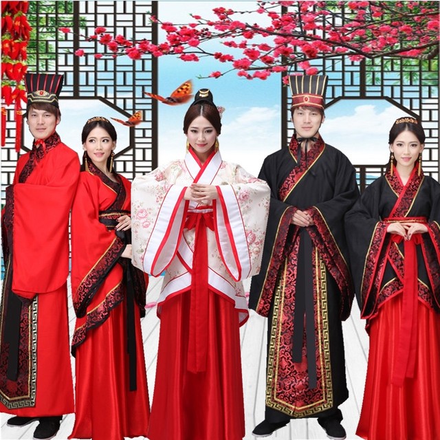 Ancient costumes, Hanfu couples wedding clothes, men and women ...