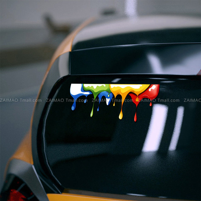 Creative color ink car stickers cover scratch scratches colorful ...