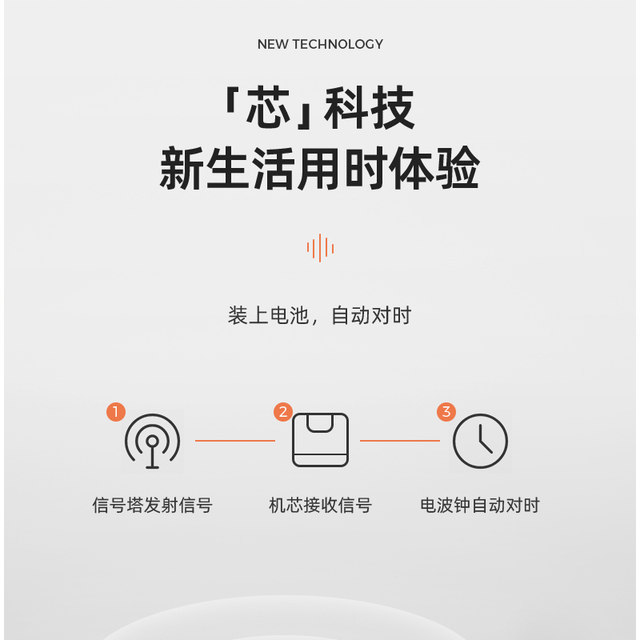 Compas Radio Clock Living Room Wall Clock Modern Luminous Clock Mute ...