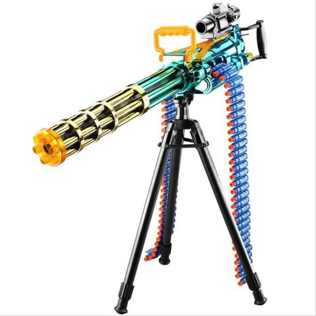 Gold Gatling machine gun electric burst soft bullet gun simulation ...