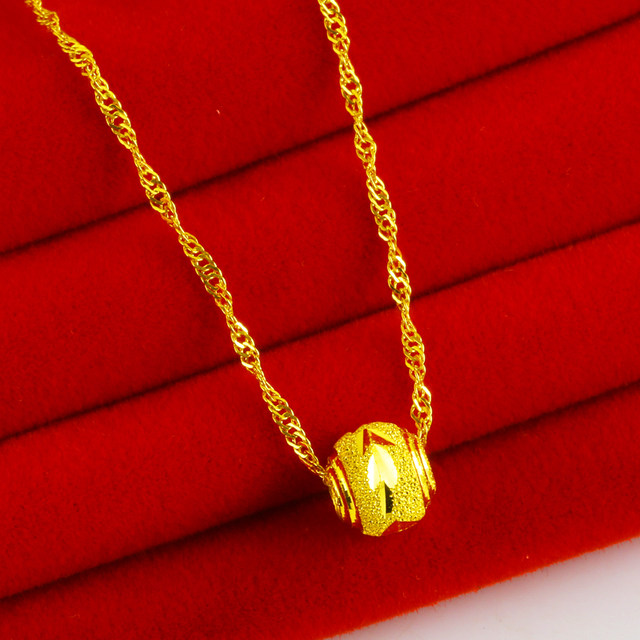 Genuine gold necklace for men and women 9999 pure gold set chain real ...