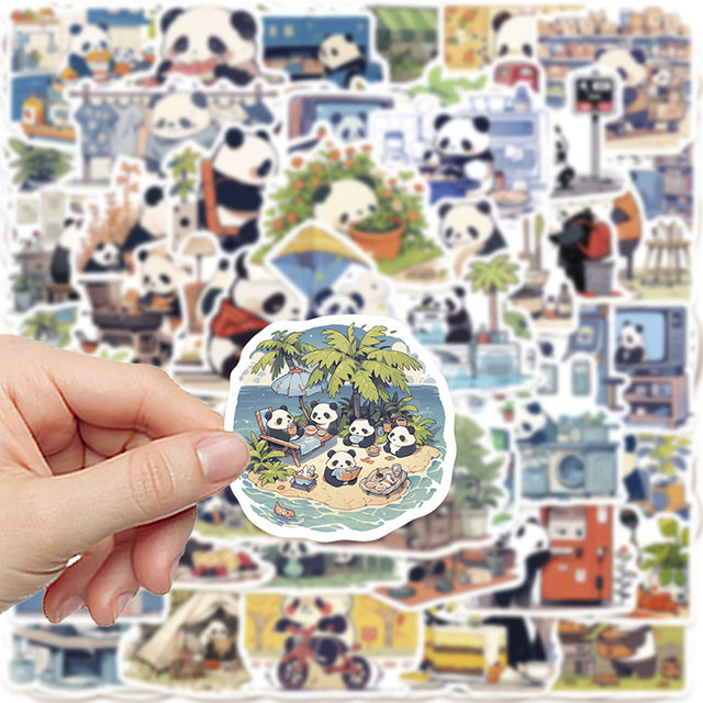 Red panda stickers cartoon cute animal patterns girls and children ...