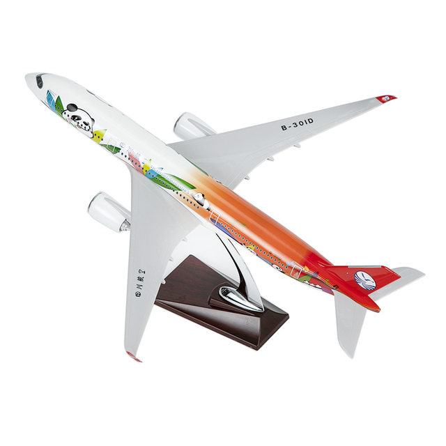 47CM Sichuan Airlines Panda Airbus A350 simulation aircraft model civil ...