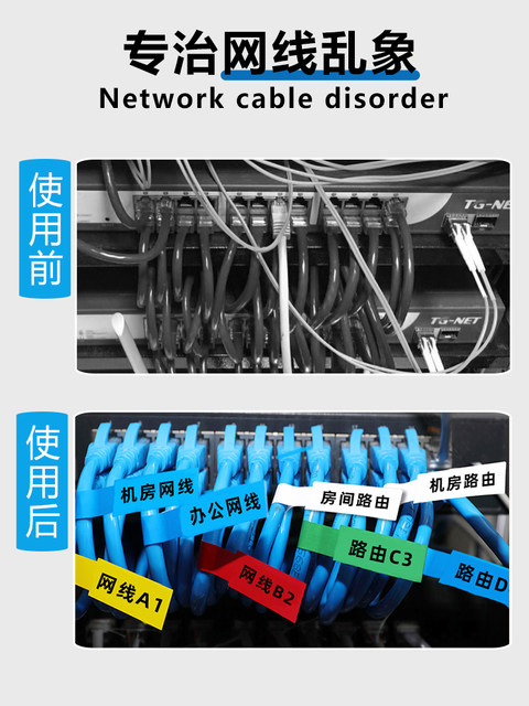 Network cable label sticker p-type data cable self-adhesive ...