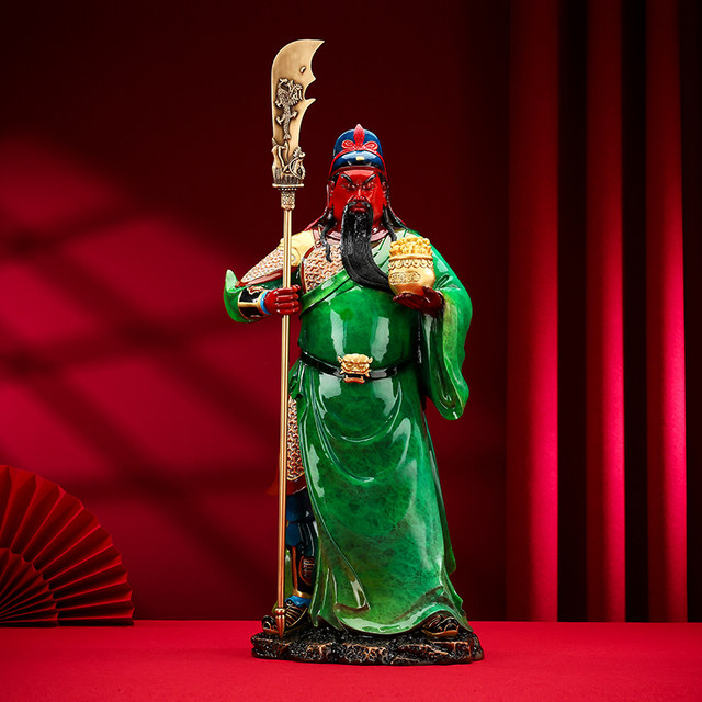 Brass Guan Di Holy Lord Statue Guan Yu Guan Gong Wu Wealth God Lucky ...