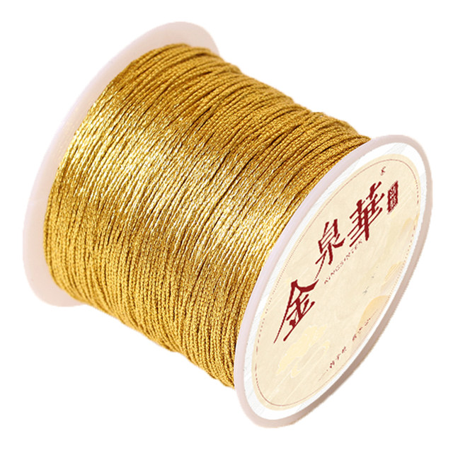 Gold thread gold and silver thread 3 strands hand-woven gold thread ...