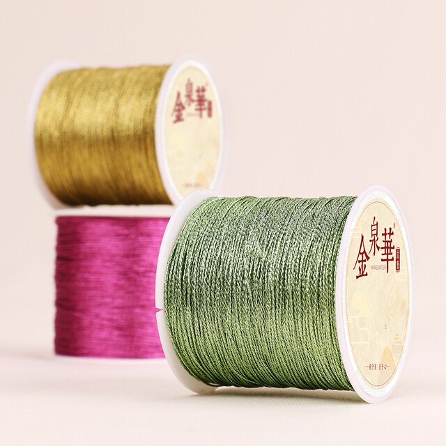 Gold thread gold and silver thread 6 strands hand-woven gold thread ...