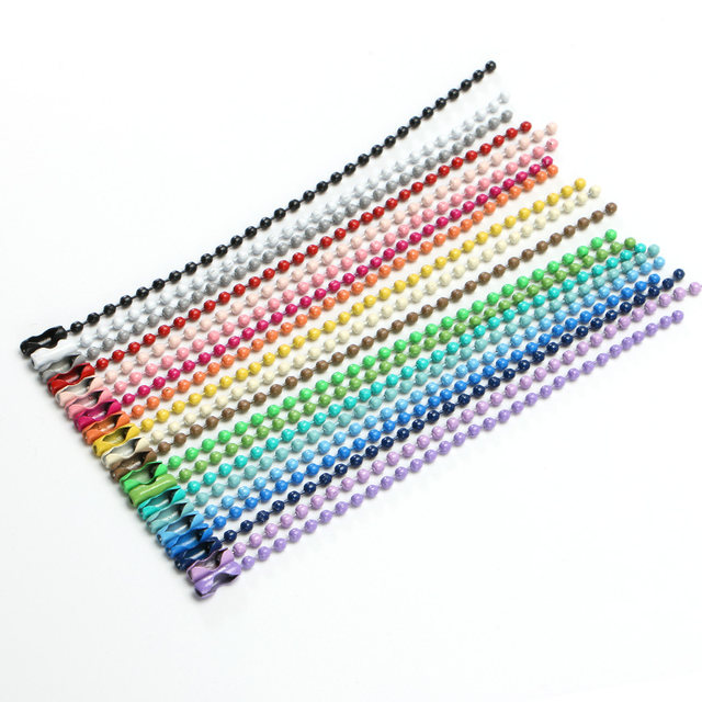 Metal color bead chain pendant chain accessories diy tag chain wave ...
