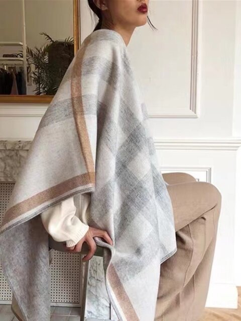 Light luxury super large cashmere shawl for women wool high-end scarf ...