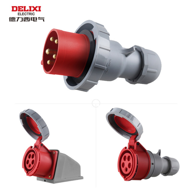 Delixi IP67 industrial aviation plug and socket connector male and ...