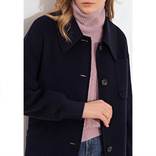 PSALTER poem winter loose simple fashionable cashmere wool coat