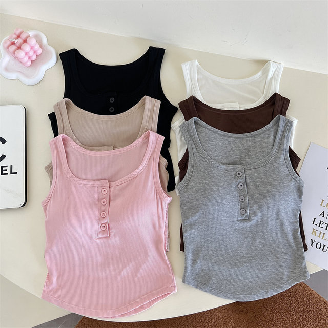 Women's rayon vest Korean version niche inner wear autumn and winter ...