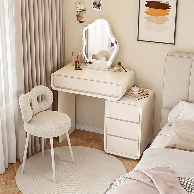 Solid wood paint dressing table small apartment bedroom modern simple ...