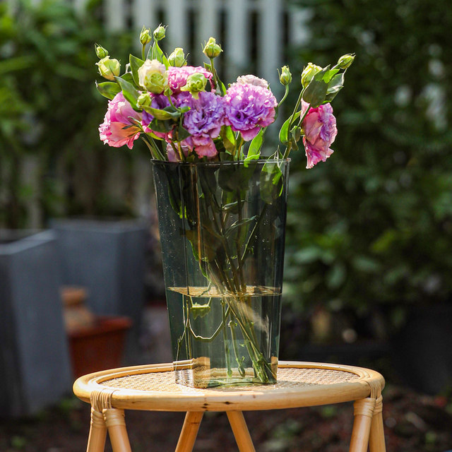 Transparent acrylic wake-up flower bucket home flower shop dedicated ...