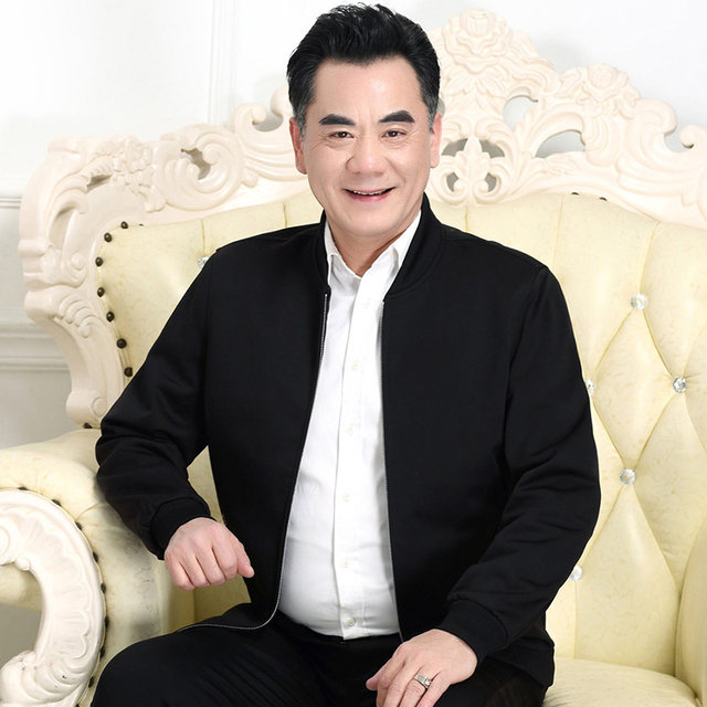 Men's autumn middle-aged men's big red jacket dad middle-aged old man's ...